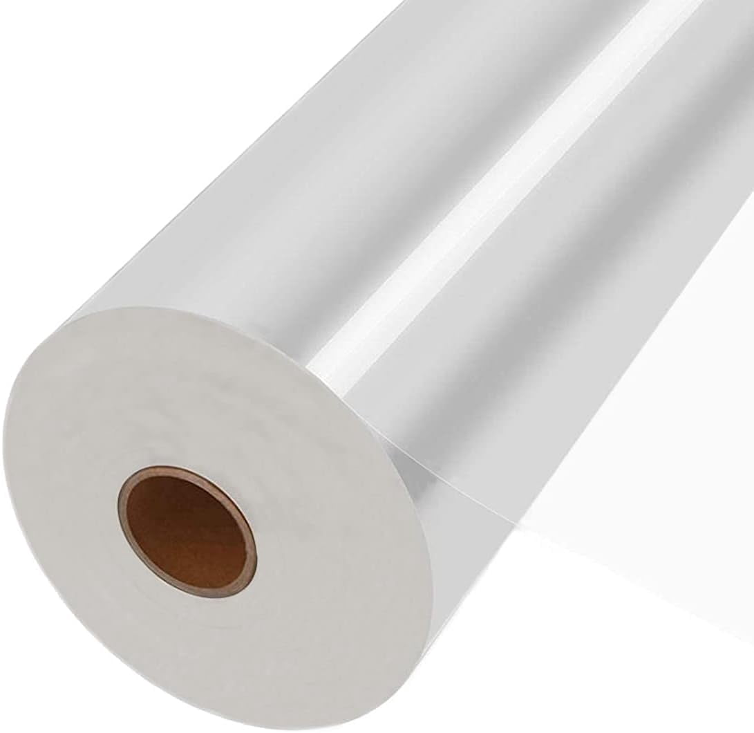 TickJOY 330 ft Clear Cellophane Wrap Roll (31.5 in * 330 ft), 3 Mil ...