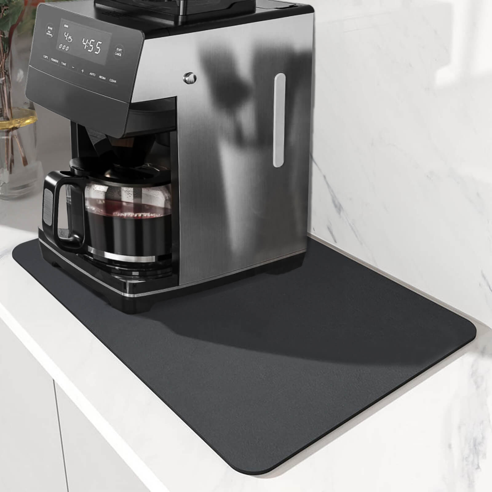 Coffee Mat Hide Stain Rubber Backed Absorbent Coffee Maker Mat for ...