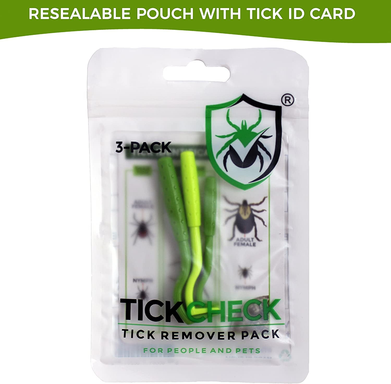 Tickcheck Tick Remover Tools 3-Pack, Lightweight Tick Removal Set for ...