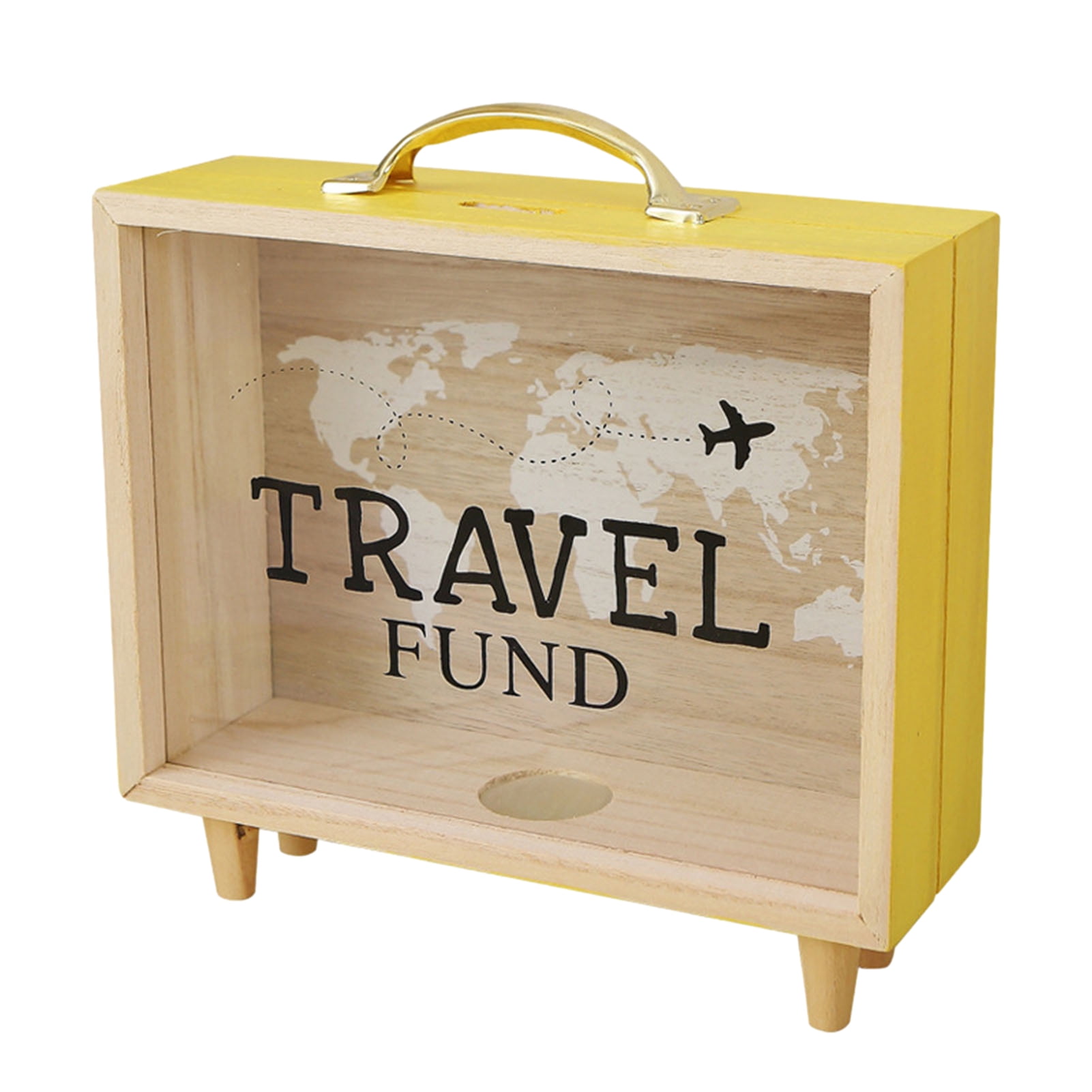 Ticket Shadow Box, Wooden Memory Box Frame with Slots, Saving Money Box ...