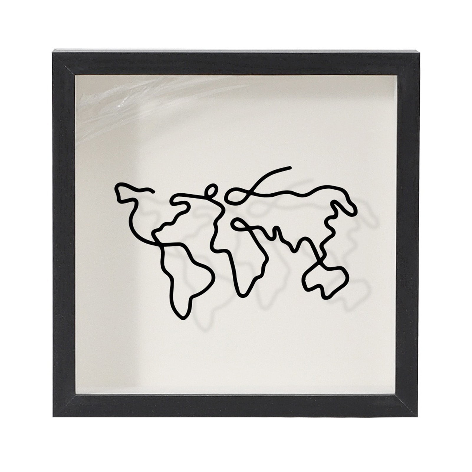 Ticket Shadow Box with Slot Wooden Frame Travel Adventure Archive Box ...