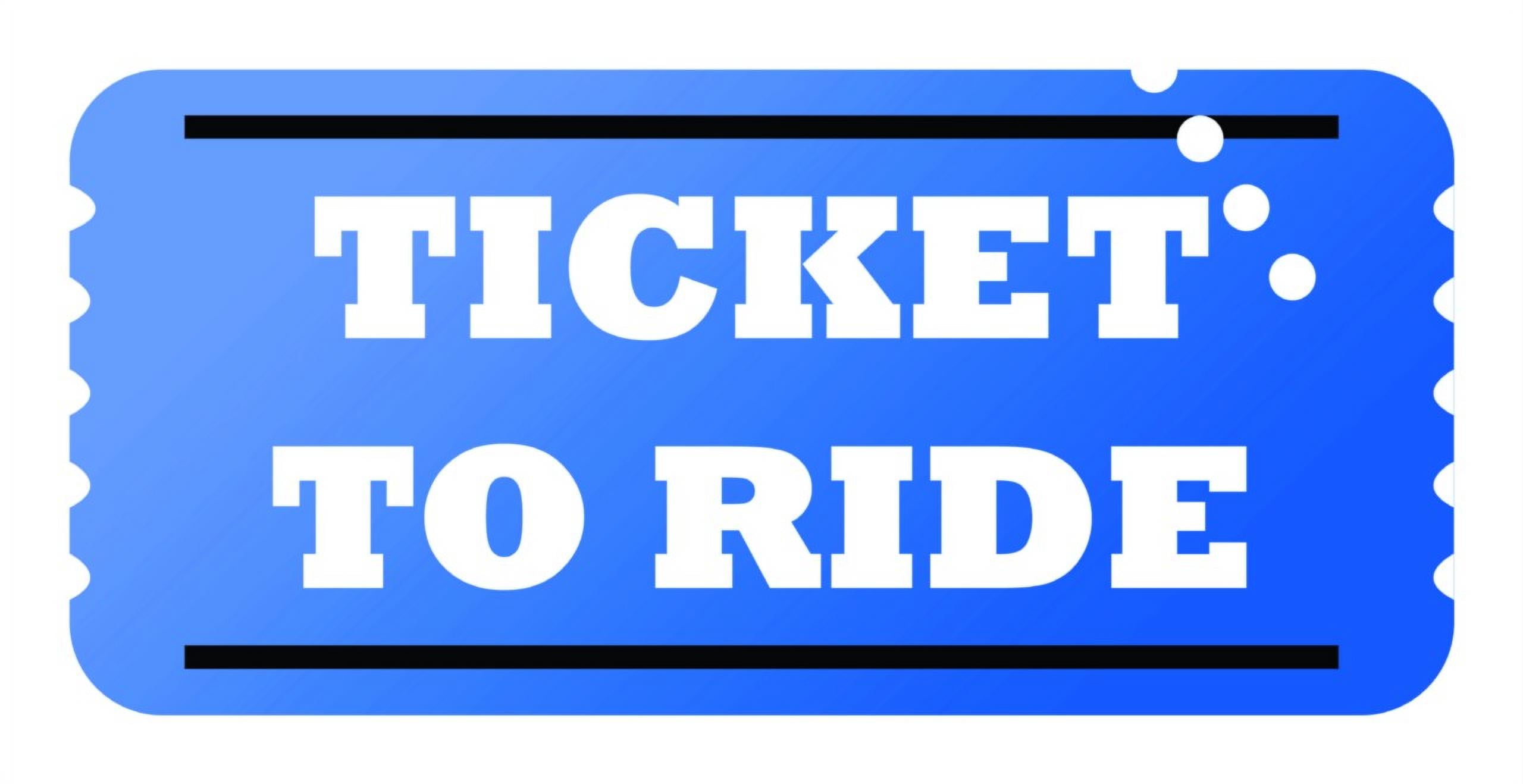 Ticket To Ride Picture Art - Living Room - Peel & Stick Sticker - Vinyl ...