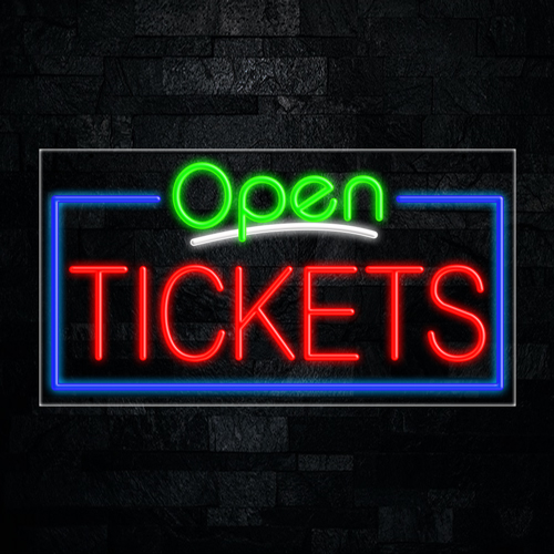 Tickets LED Neon Sign 33"L x 18"H #35889 - Walmart.com