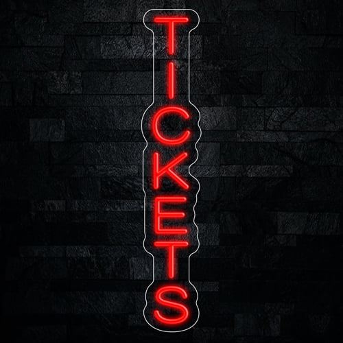 Tickets Neon LED Sign 5"L x 27"H #32806 - Walmart.com