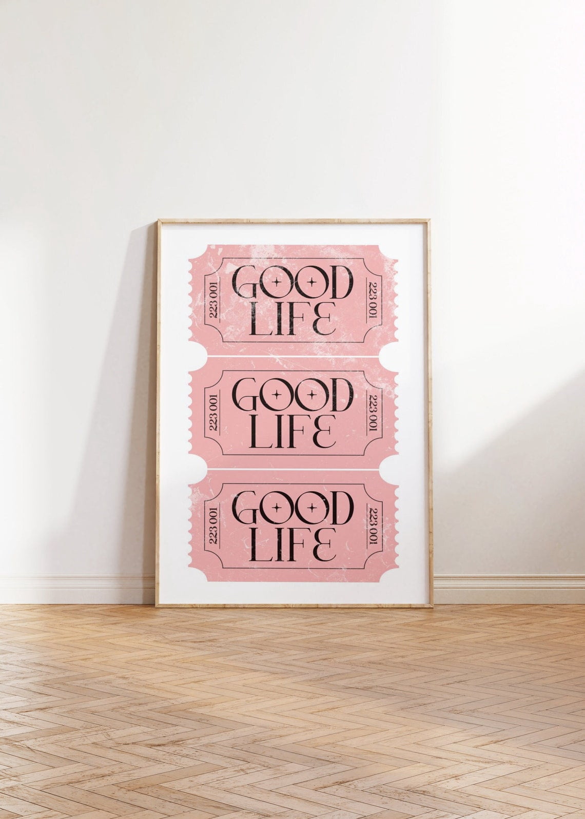 Tickets Poster, Trendy Retro Good Life Coupon Theater Ticket, Preppy ...