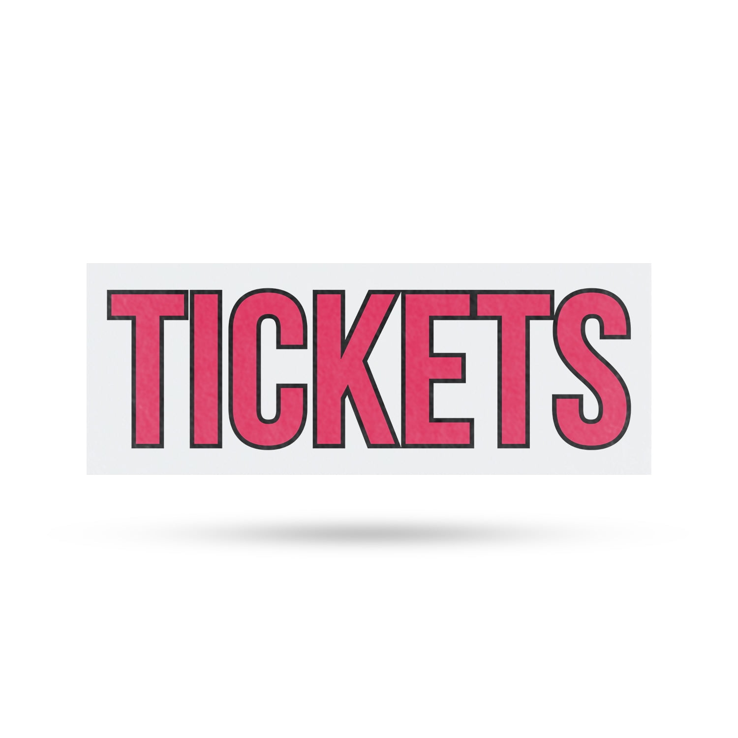 Tickets Vinyl Decal 24 Inch x 9 Inch Weatherproof Heavy-Duty Adhesive ...