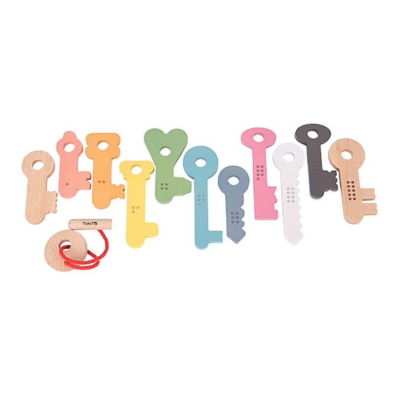 TickiT Rainbow Wooden Keys - Set of 11 - Walmart.com