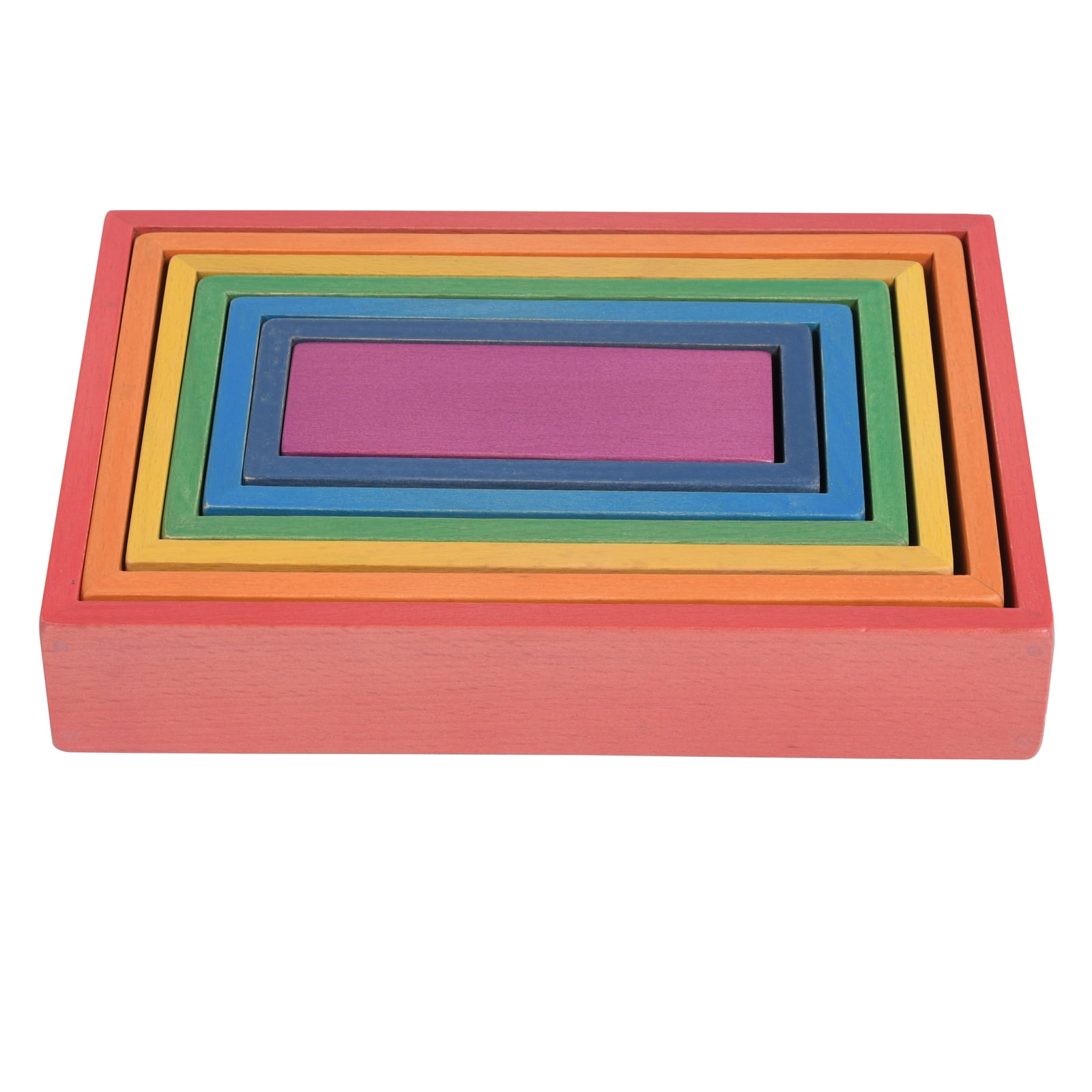 TickiT Wooden Rainbow Architect Rectangles - Set of 7 - Walmart.com