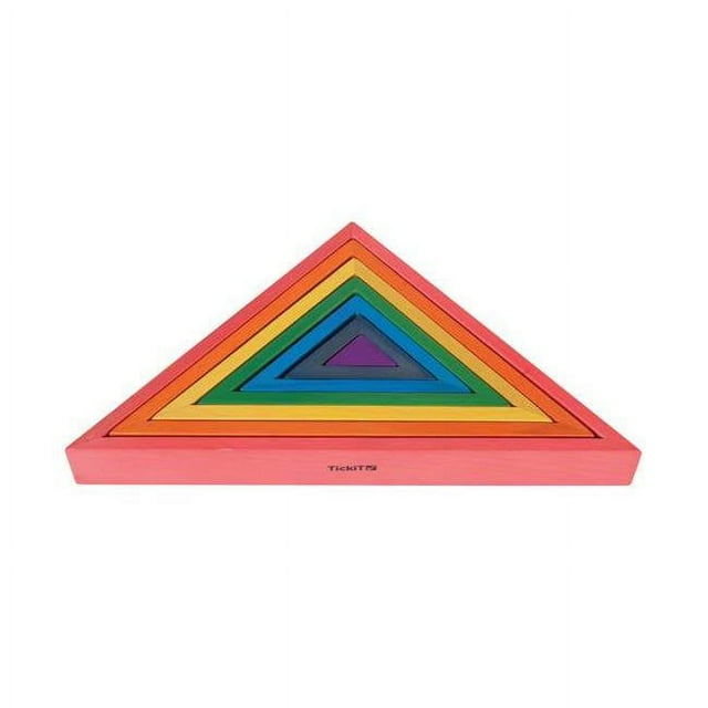 TickiT Wooden Rainbow Architect Triangles - Set of 7 - Walmart.com