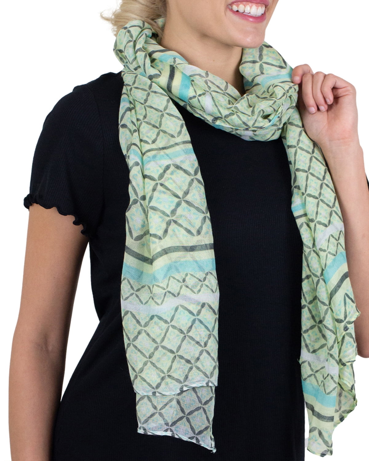 Tickled Pink 70 x 34” Diamond Print Scarf, Soft Semi-Sheer, Light, Teen to Adult - Walmart.com