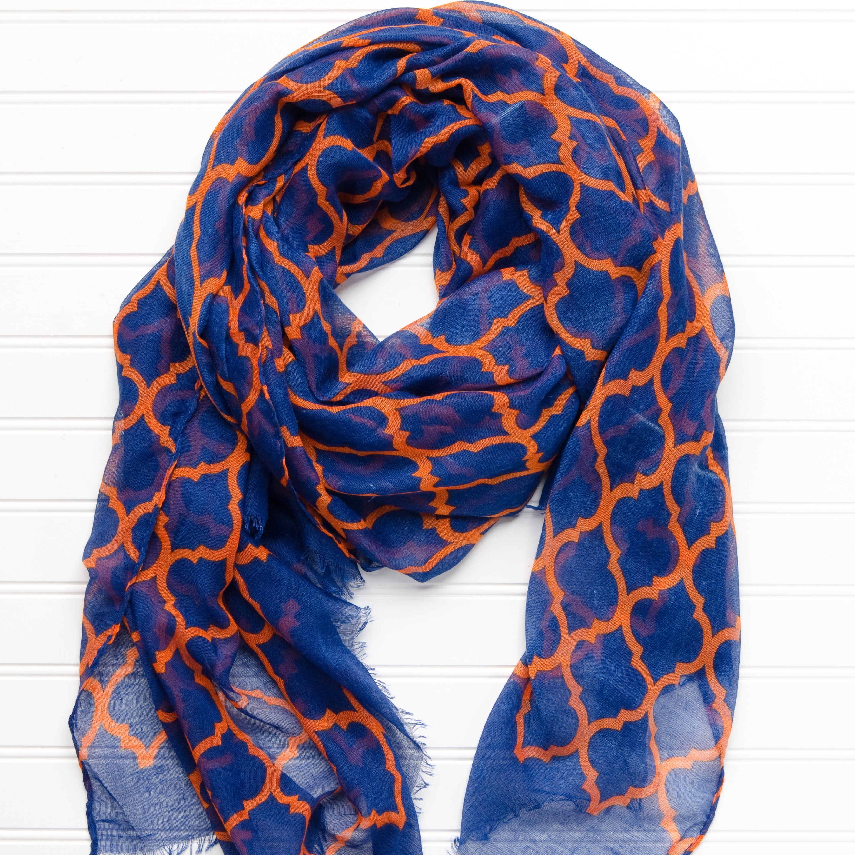 Tickled Pink Women's Geometric Game Day Scarf , 40 x 70, 100% Polyester ...