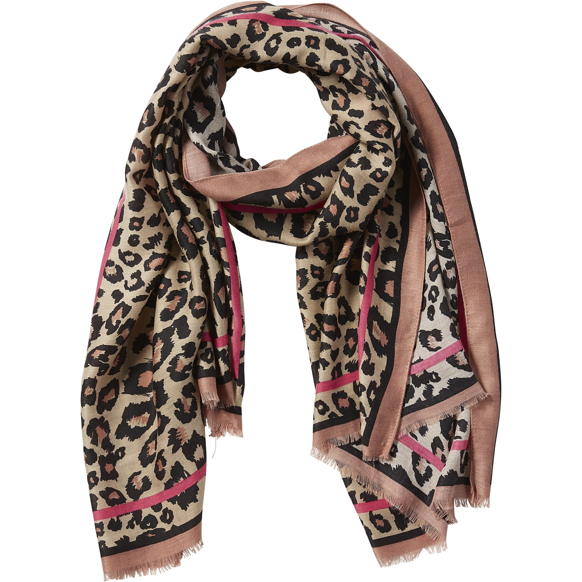 Tickled Pink Women's Pink Deb Leopard Scarf - Walmart.com