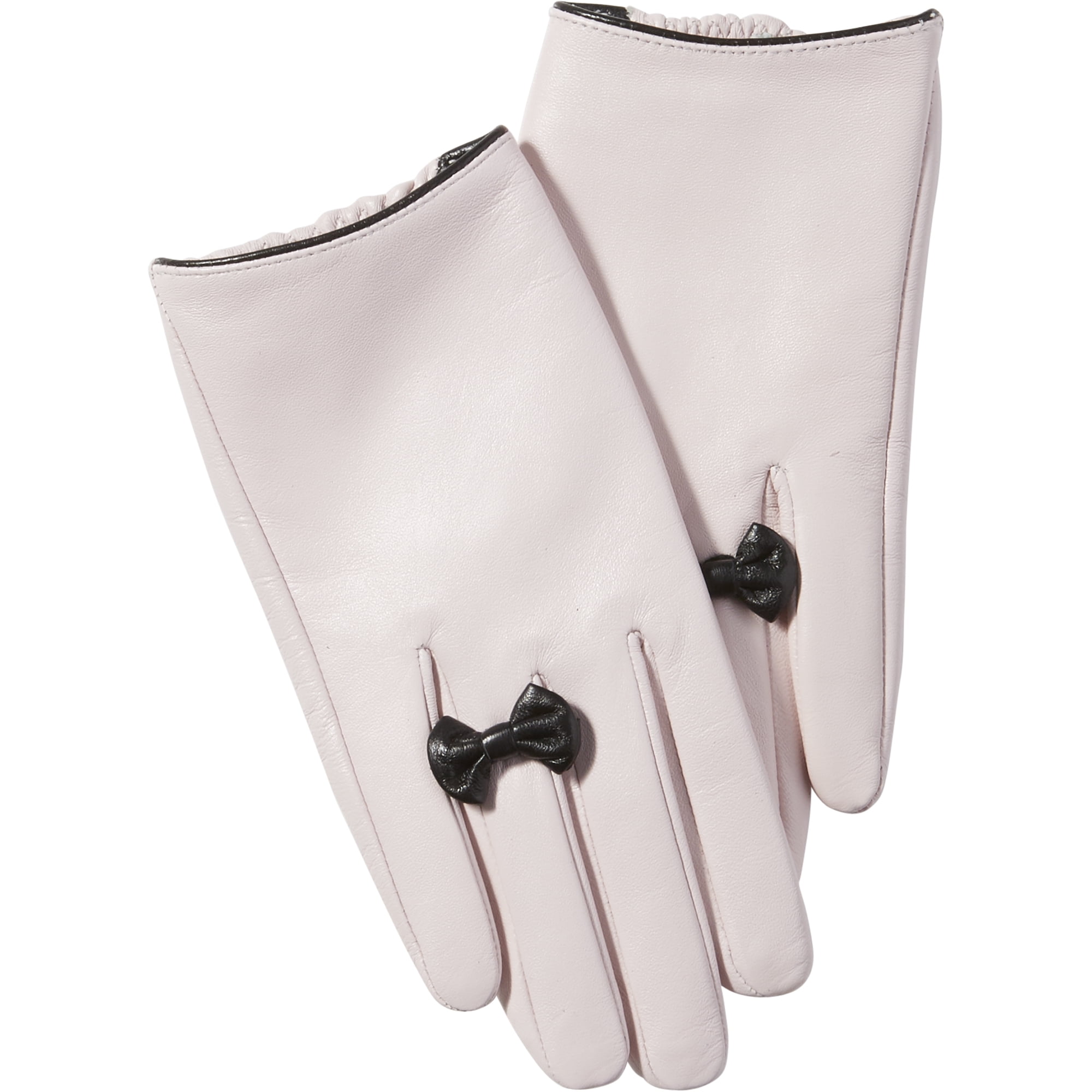 Tickled Pink Women s Pink Petite Bow Leather Gloves