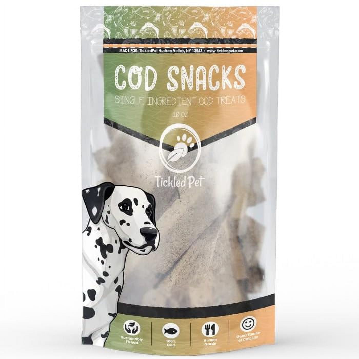 TickledPet Cod Snacks Dog Treats Made from 100% Cod for Healthy Coat ...
