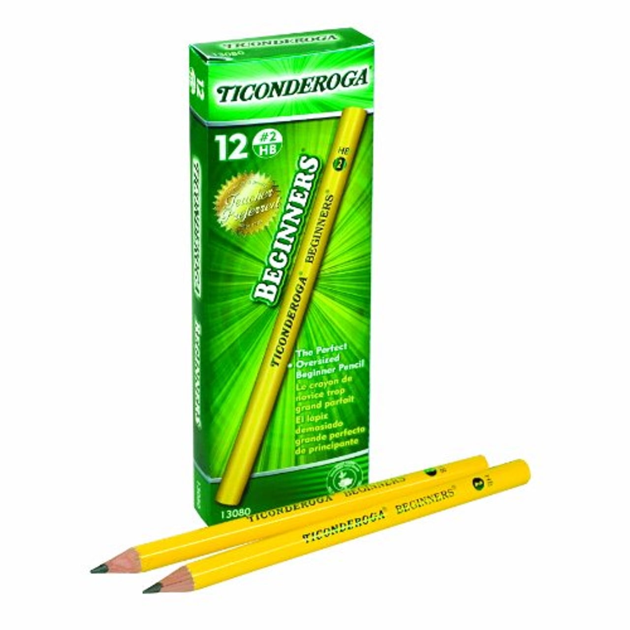Ticonderoga Beginner Wood-Cased Pencils, #2 HB Soft, Yellow, 12 Count ...