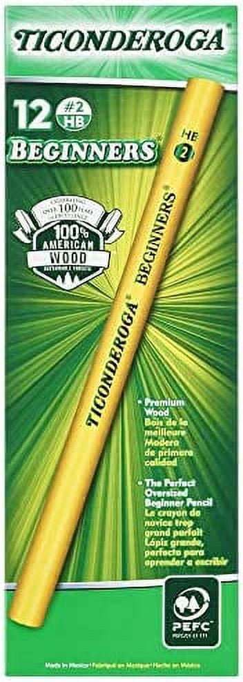 Ticonderoga Beginner Wood-Cased Pencils, #2 HB Soft, Yellow, 12 Count ...