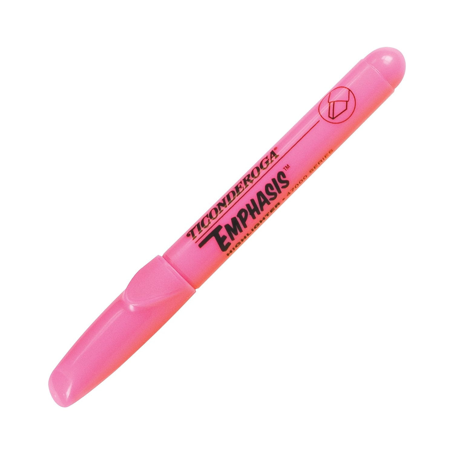 Ticonderoga Emphasis Highlighters, Desk Style, Chisel Tip, Pink, Pack ...