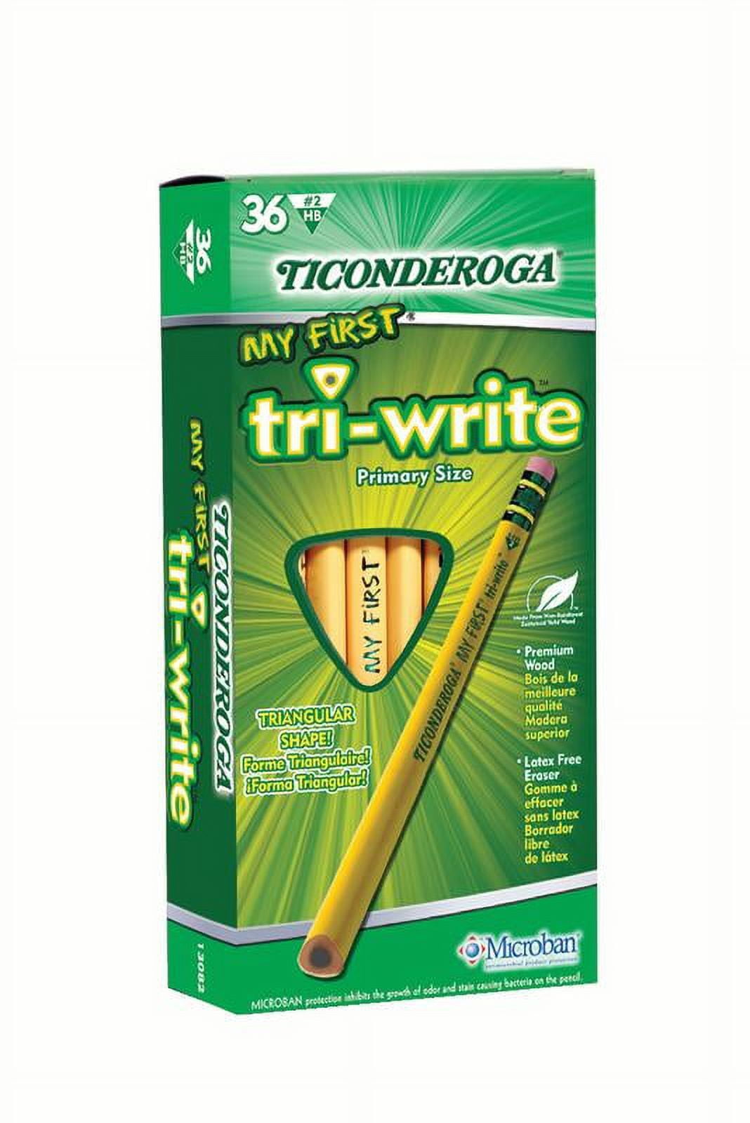 Ticonderoga My First Large Beginner No. 2 Wooden Pencils with Eraser ...