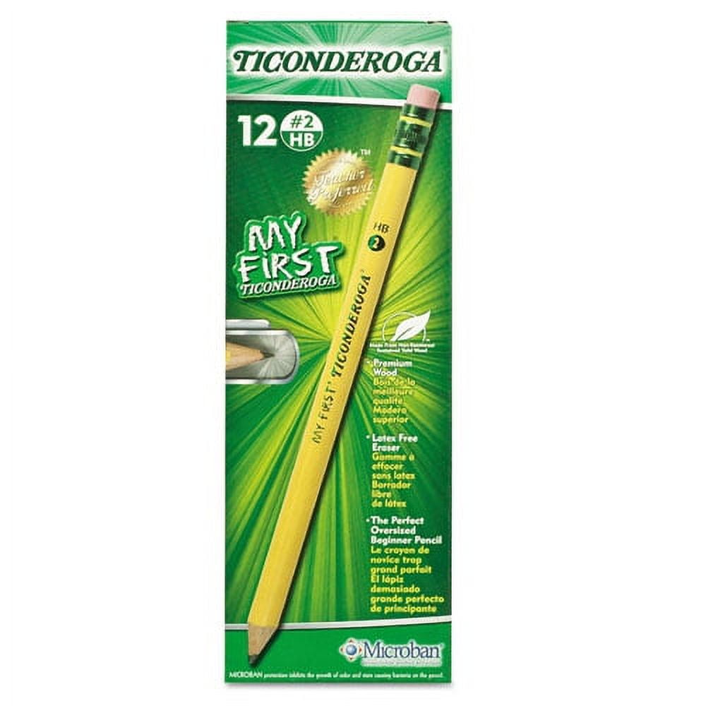 Ticonderoga My First Woodcase Pencil With Eraser, Hb (#2), Black Lead ...