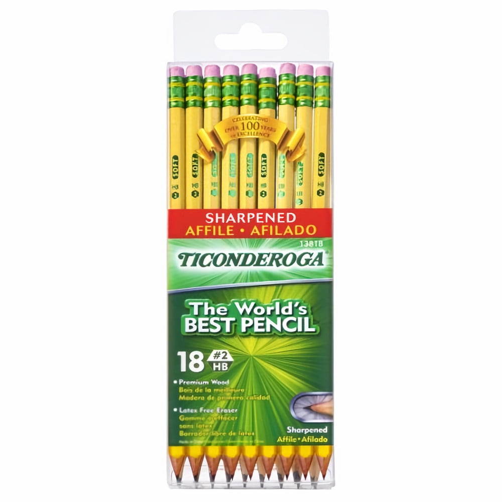 Ticonderoga Number 2 Sharpened Pencils (Pack of 5) - Walmart.com