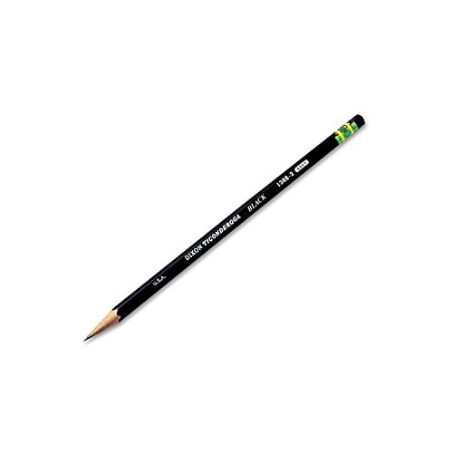 Ticonderoga Wood-Cased Pencils, Unsharpened, 2 HB Soft, Black, 12 Count ...