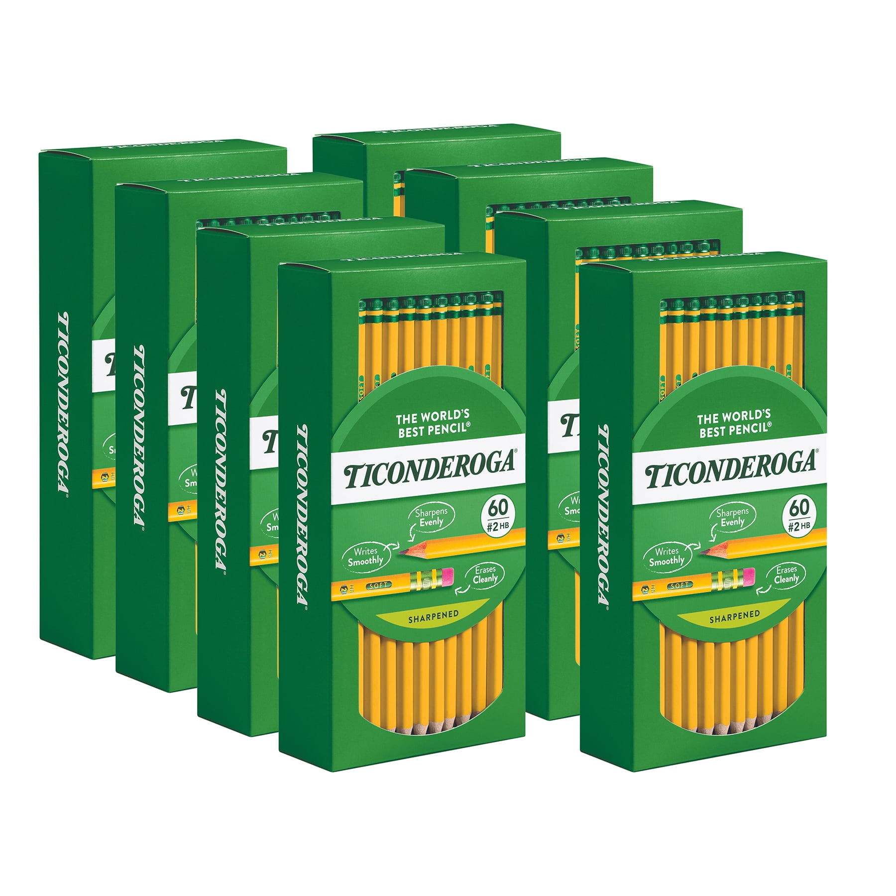 Ticonderoga Yellow #2 Pencils, 480 Count Class Pack - Walmart.com