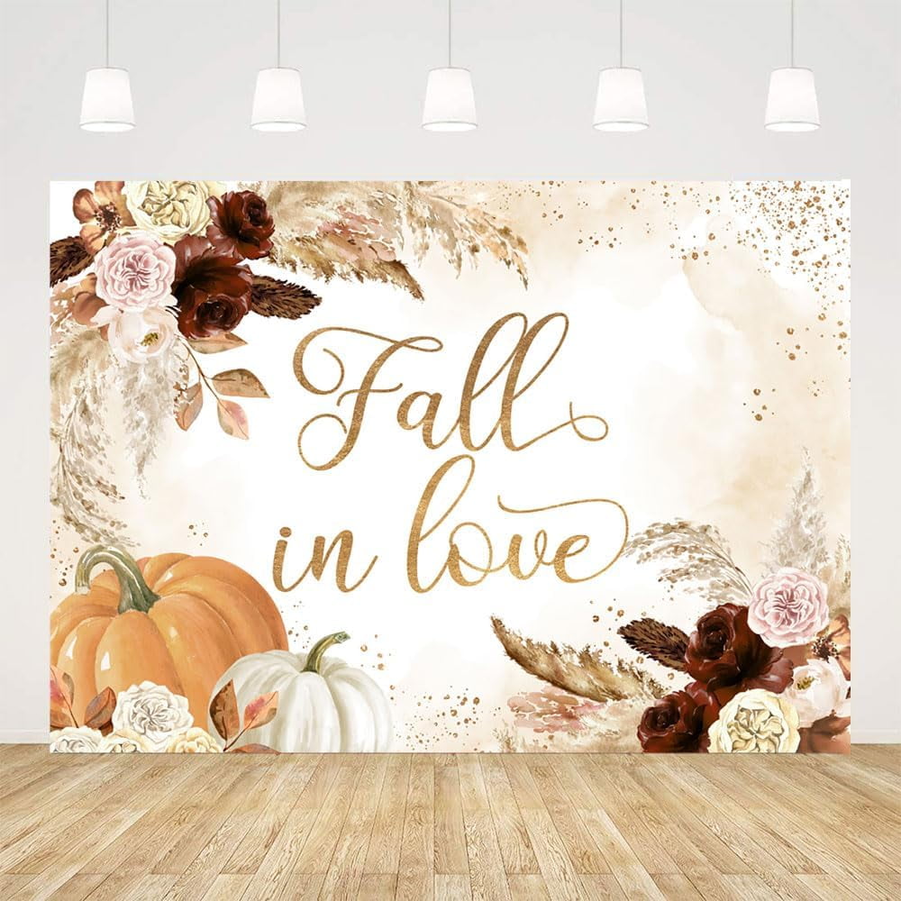 Ticuenicoa 9x6ft Fall in Love Backdrop Autumn Wedding Theme Green Boho ...