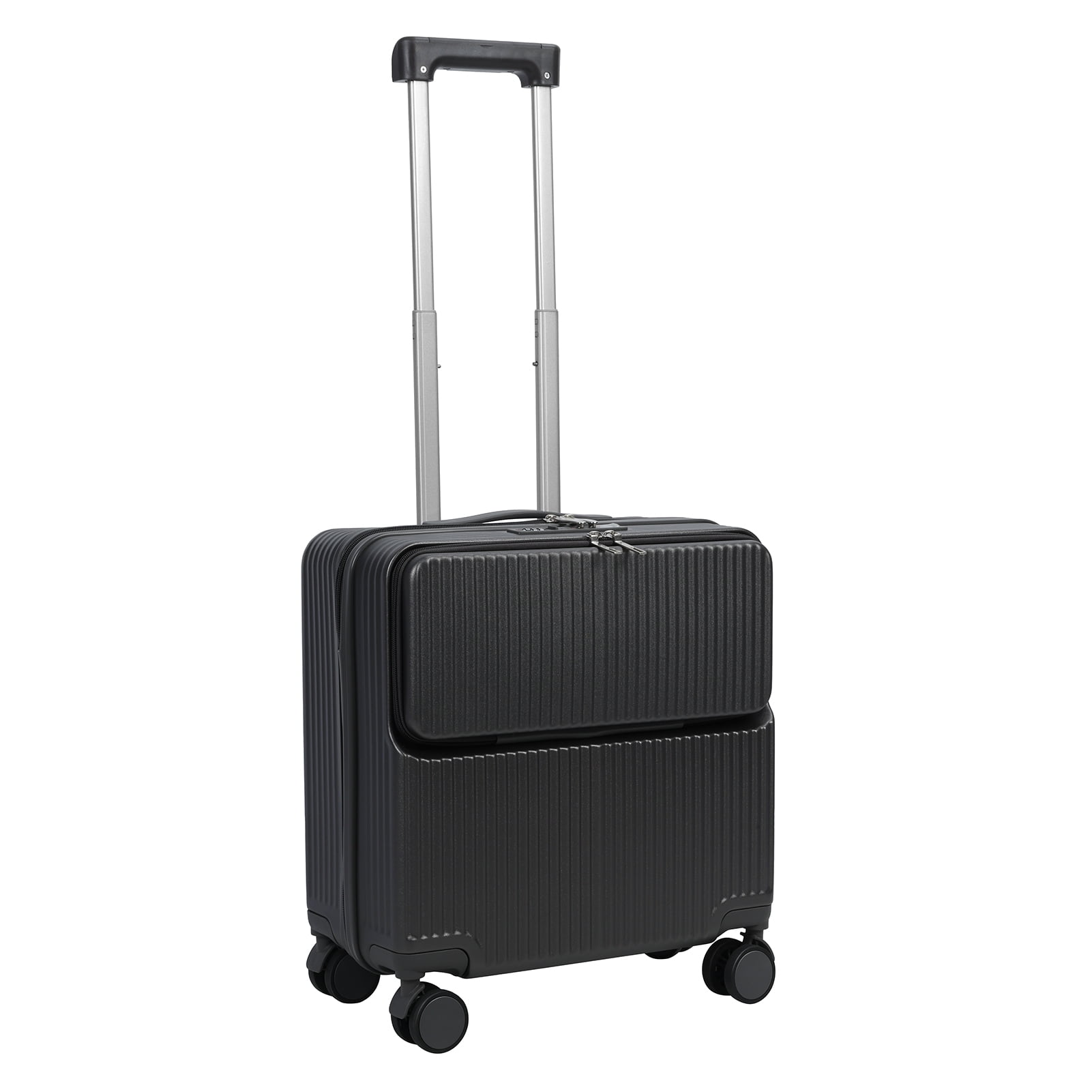 TidBay 18" Hard Shell Suitcase, Spinner Wheel Luggage with Compartment ...