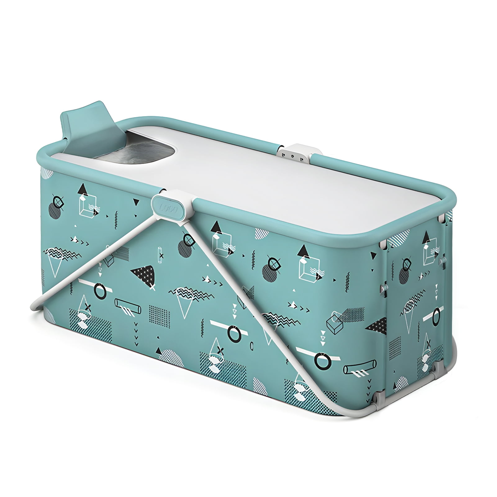 TidBay 31" Portable Folding Bathtub, Small Foldable Tub with Bracket ...