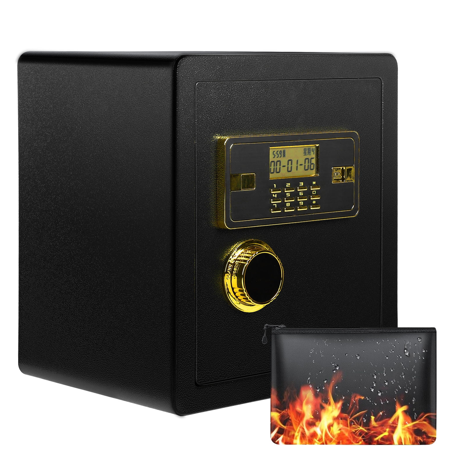 TidBay 40cm Large Home Safe, Anti-theft Fireproof Safe, Home Document ...