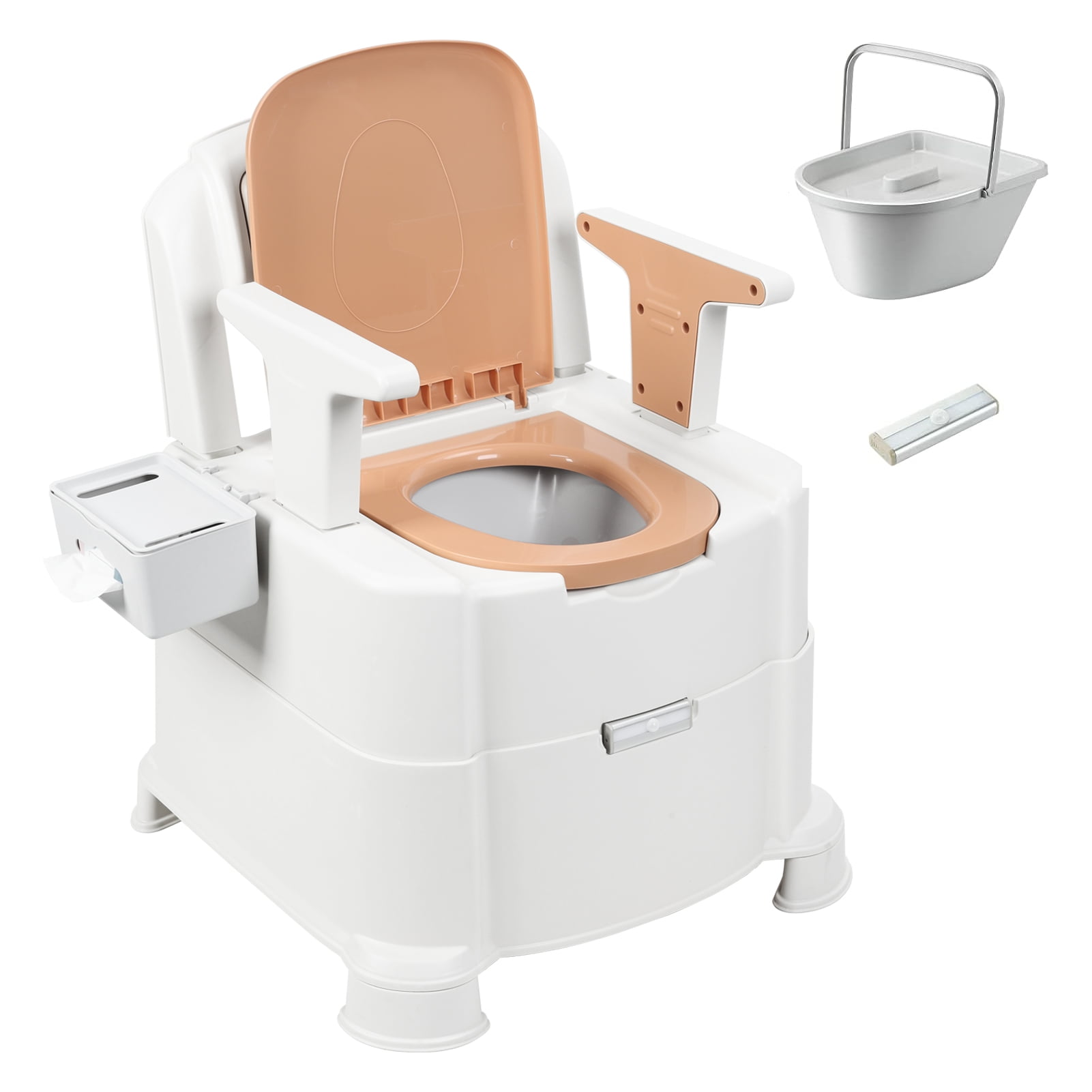 TidBay Bedside Commode, Adult Portable Toilet, Toilet Chair Seat with ...