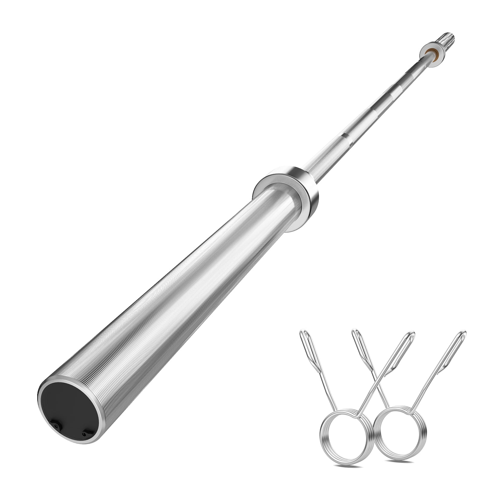 TidBay Carbon Steel Barbell Bar, Bench Press Bar with Bearings, 7FT ...