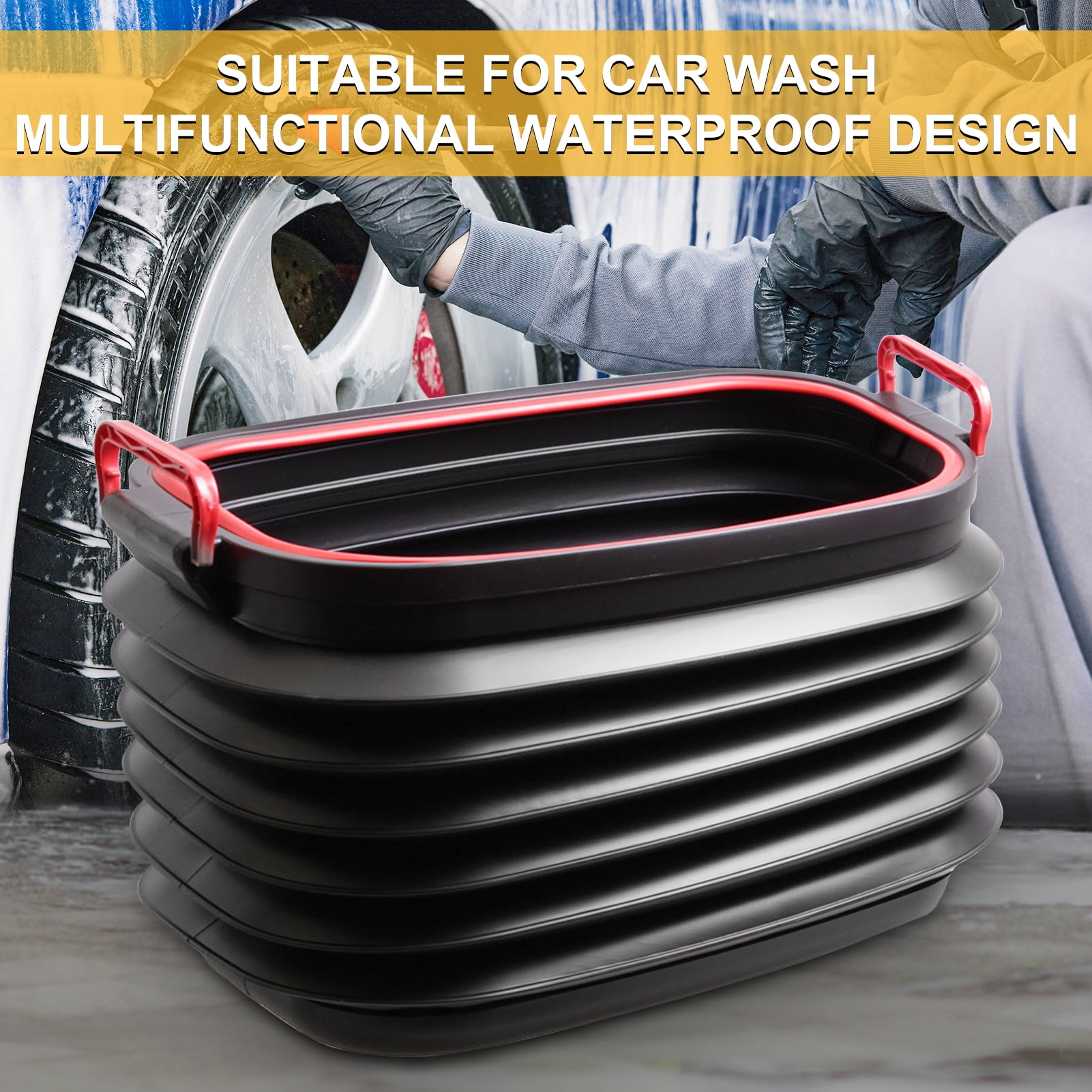 TidBay Collapsible Bucket Space-Saving Large Capacity 37/60L ...