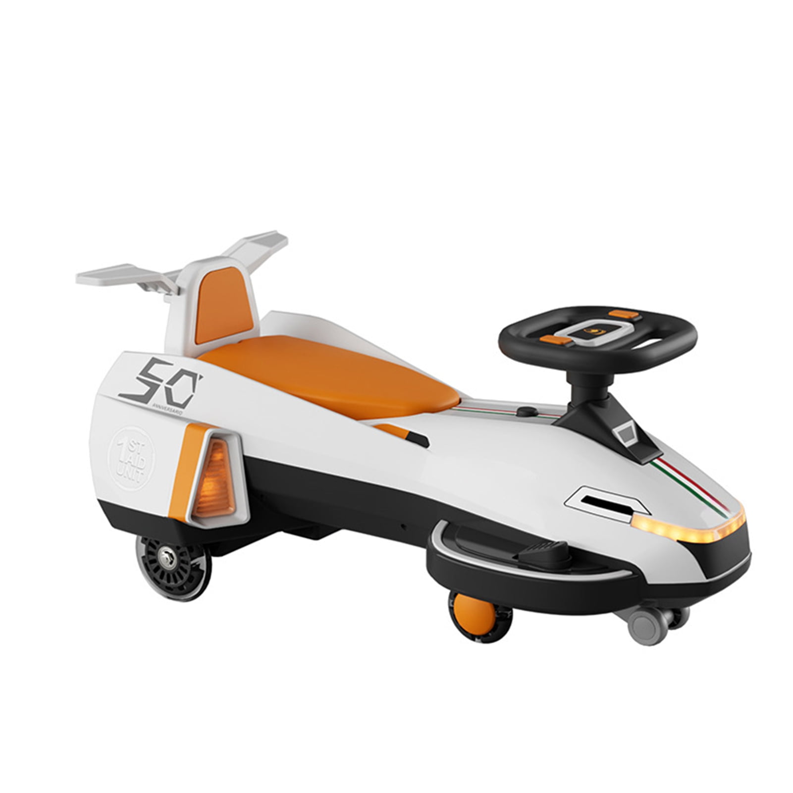 TidBay Electric Twist Car with Light Music And Helmet, 2 in 1 Swing Car ...