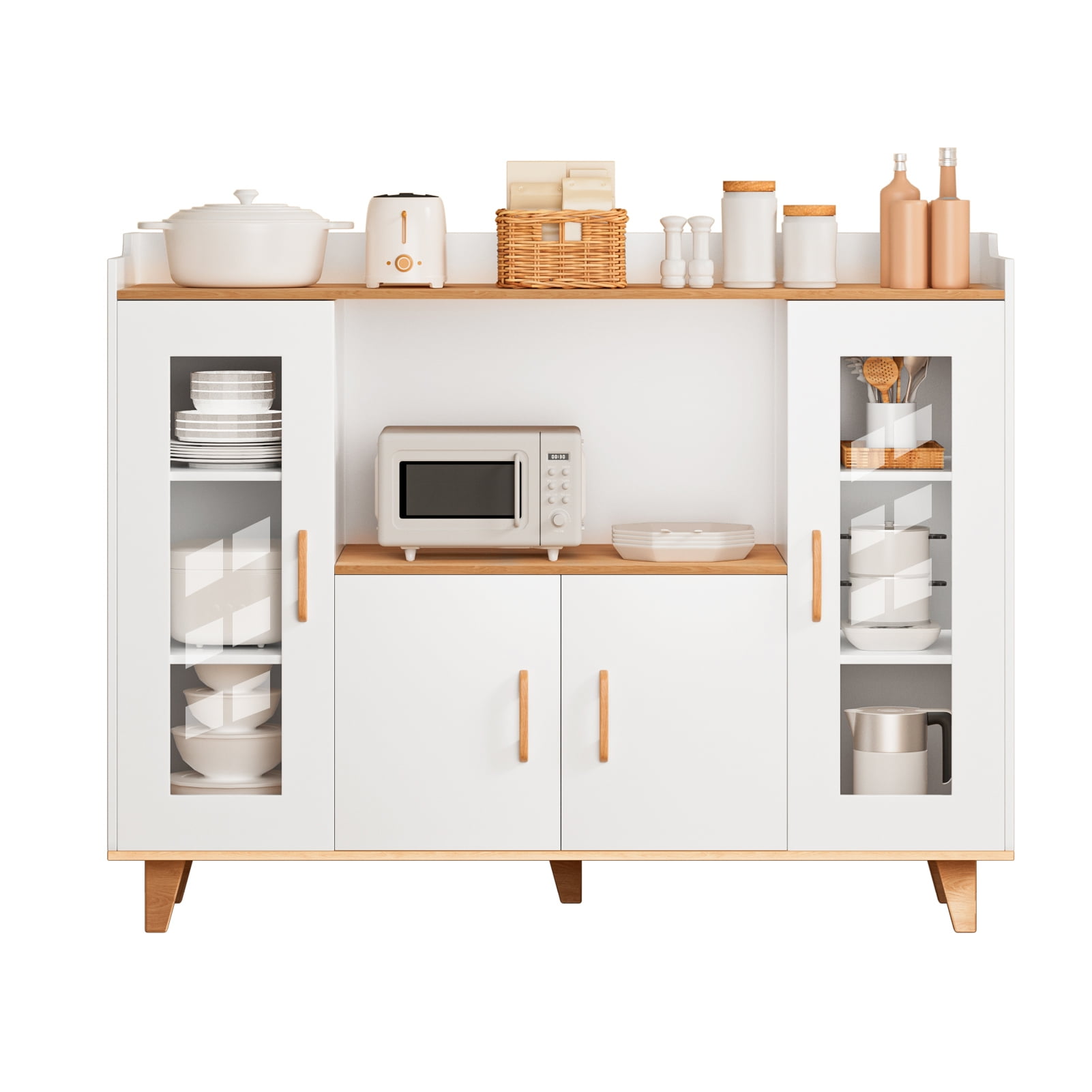 TidBay Kitchen Buffet Cabinet, Sideboard Buffet Cabinet with Storage ...