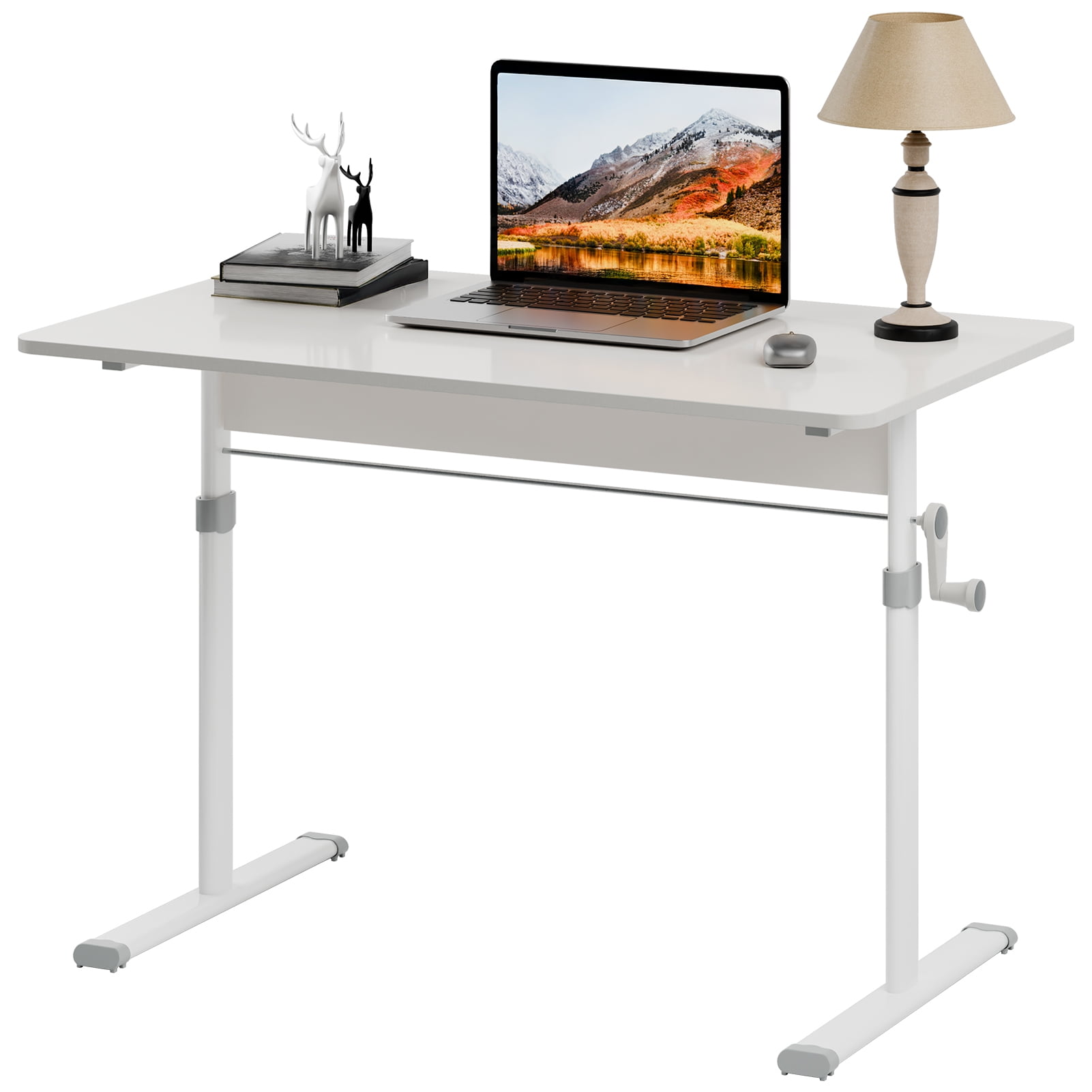 TidBay Manual Standing Desk, Adjustable Height Heavy Duty Game Desk ...