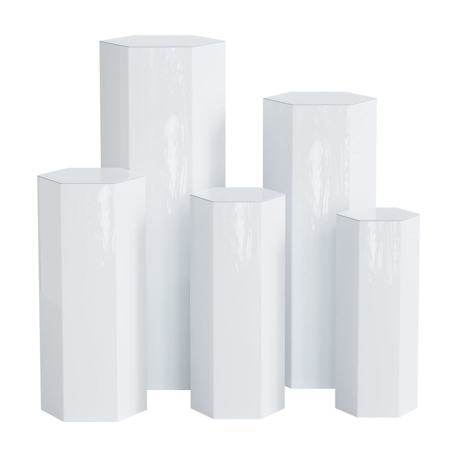 TidBay Pedestal Stand, Hexagon Pedestal Stands, White Hexagon Pedestal ...