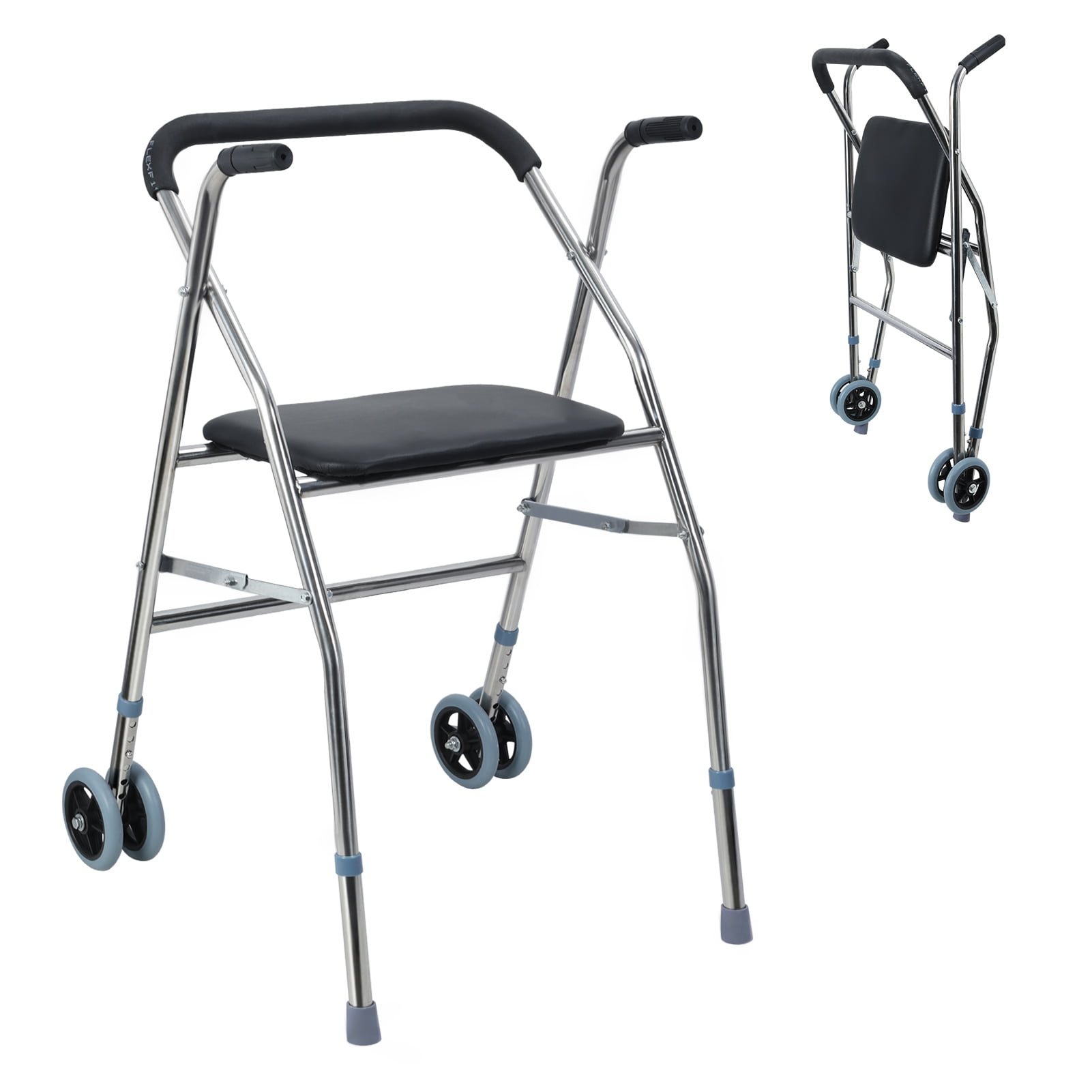 TidBay Small Spaces Narrow Walker, Lightweight Folding Walker for ...
