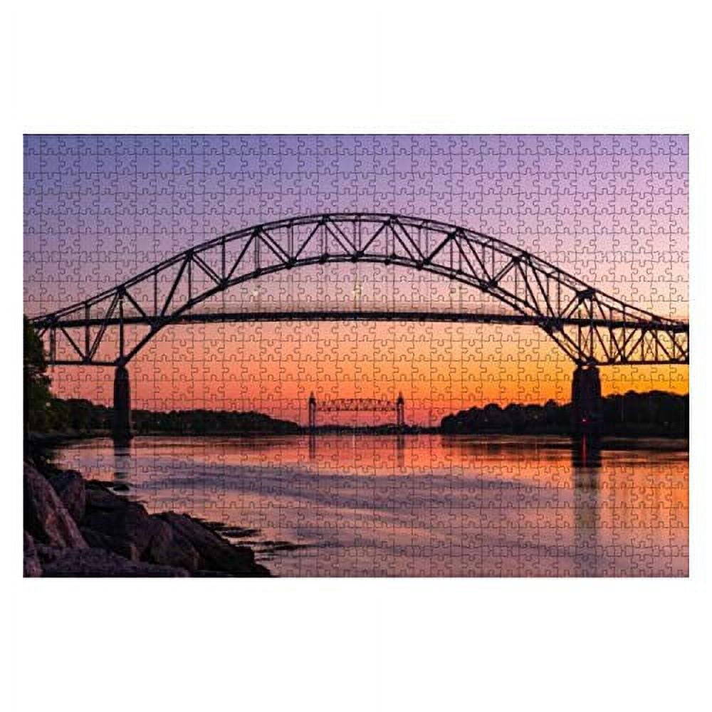 Tidal Change Under The Borne Bridge at The Cape Cod Canal Jigsaw Puzzle ...