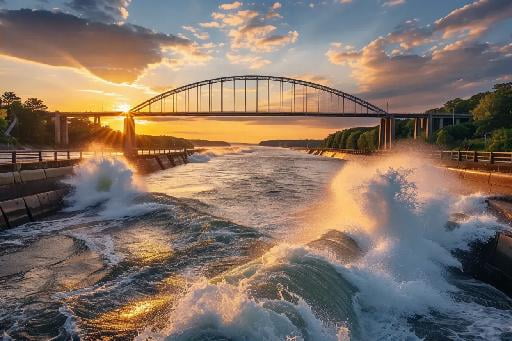 Tidal Change Under The Borne Bridge at The Cape Cod Canal Jigsaw 300 ...