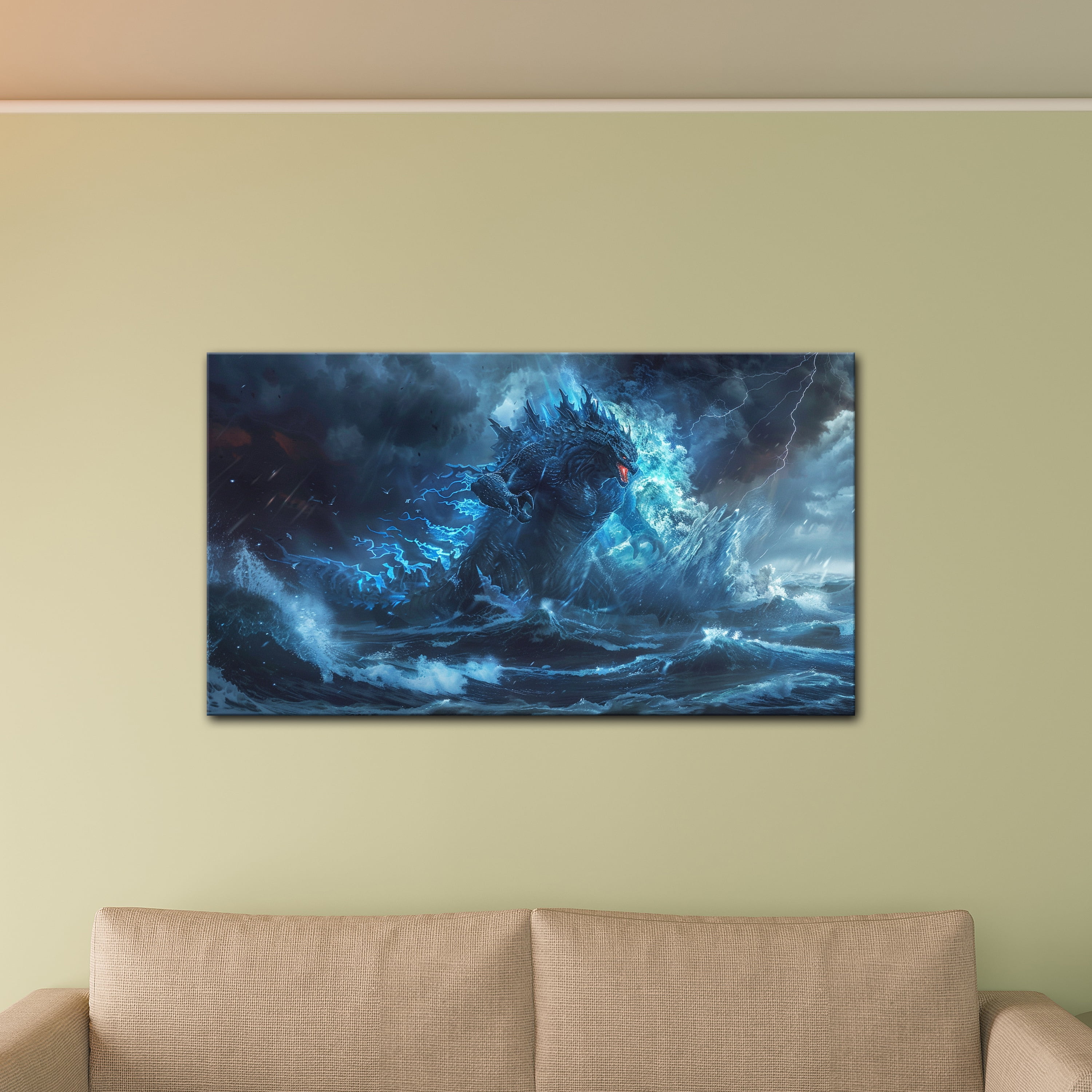 Tidal Judgment- Deep Sea Rage Godzilla (24 "x36" customizable) by Genie ...