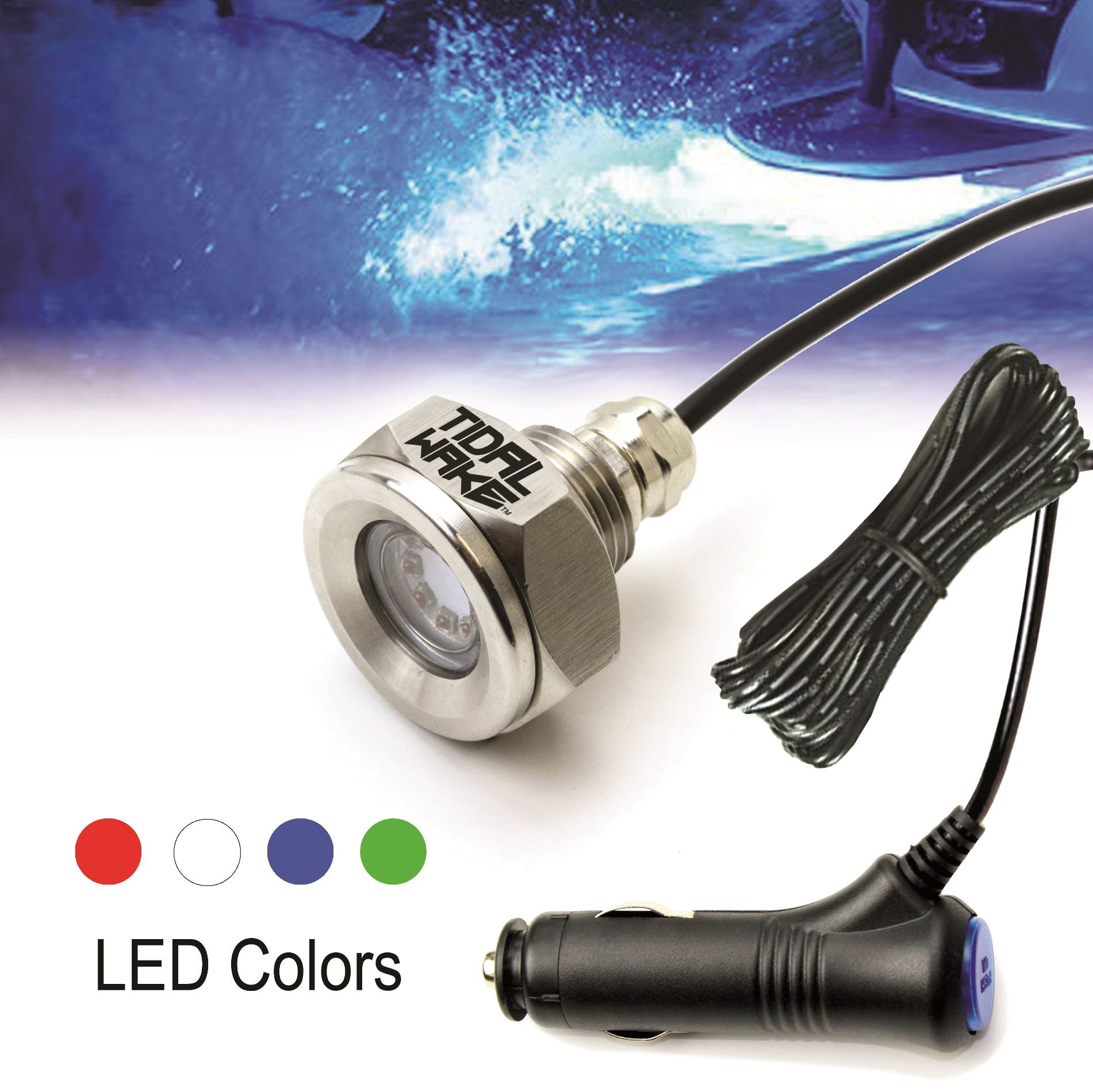 Tidal Wake PLUG N' PLAY Underwater LED Boat Drain Plug Light, Add Ultra ...