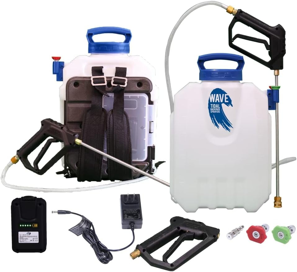 Tidal Wave 18-Volt Battery-Powered Backpack Sprayer - 2.5 US Gallons ...