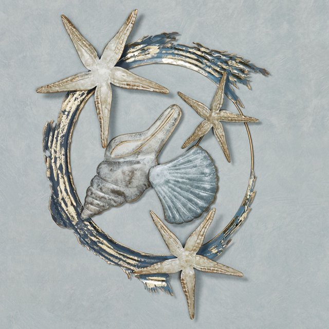 Tidal Waves Coastal Hand-finished Metal Wall Art Sculpture - Walmart.com