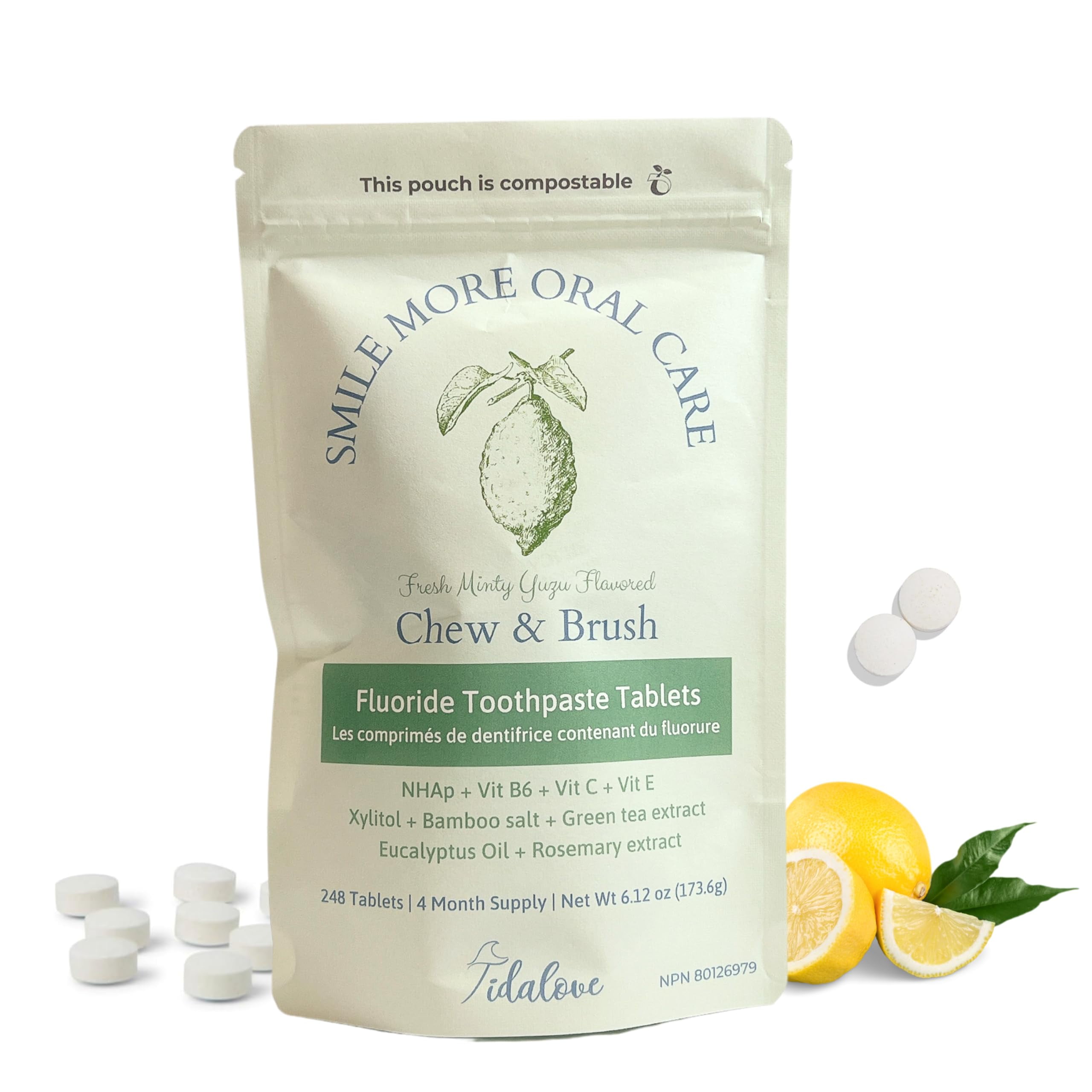 Tidalove Smile More Toothpaste MMF7 Tablets with Fluoride, Anti-Cavity ...