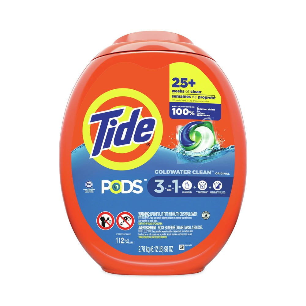 Tide 03243 112 Pods/Tub Pods - Tide Original (4/Carton) - Walmart.com