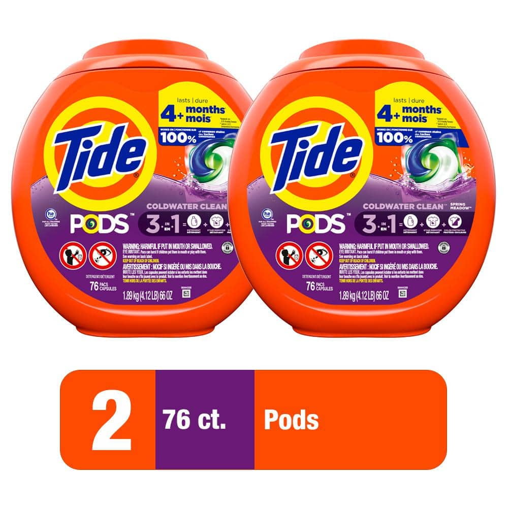 Tide 3-In-1 Spring Meadow Scent Laundry Detergent Pods (76-Count ...