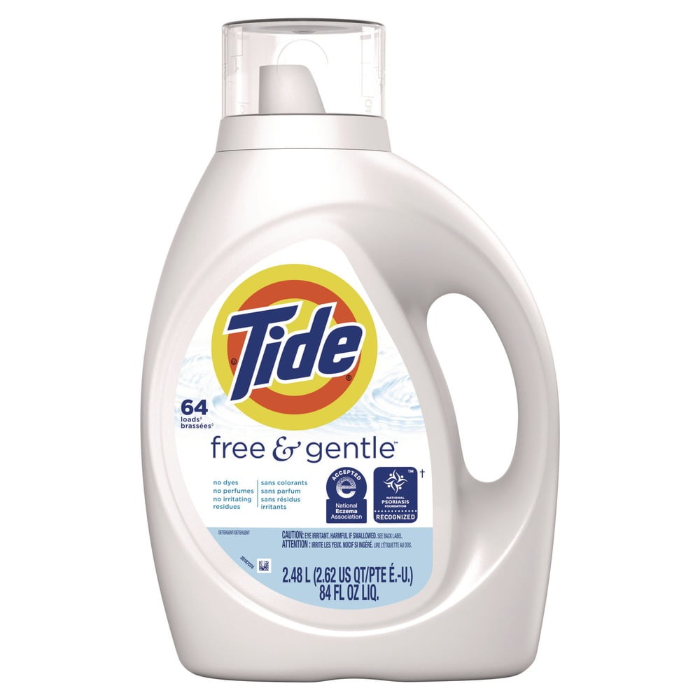 Tide 41829 84 oz. Bottle 64 Loads Free and Gentle Liquid Laundry ...