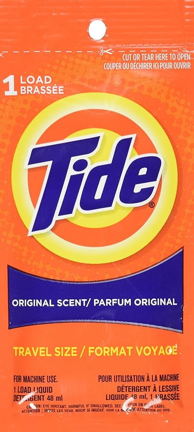 Tide 9 Piece 1-Load Travel Packets, 10.6 Ounce - Walmart.com