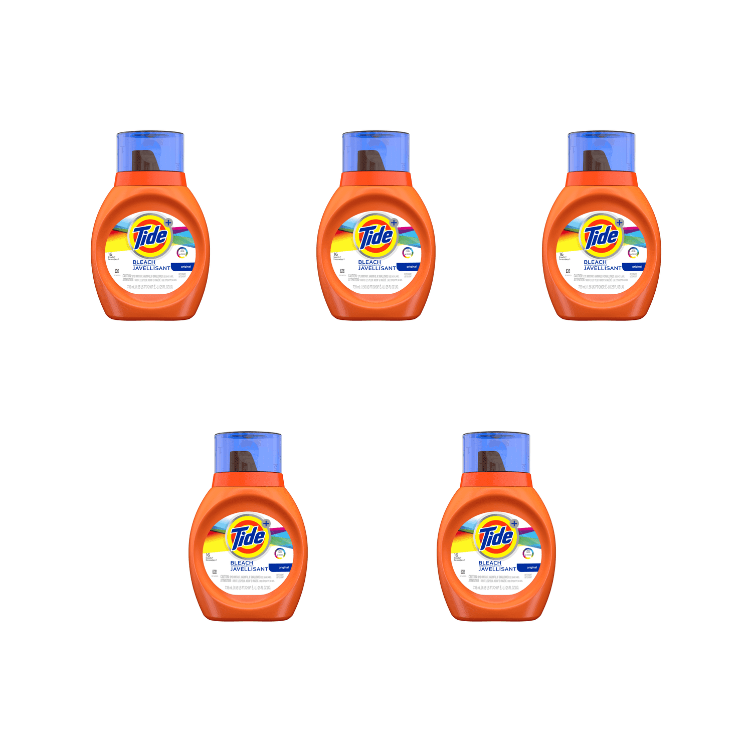 Tide + Bleach 25 oz – 5 Pack (25 oz x 5) - Walmart.com